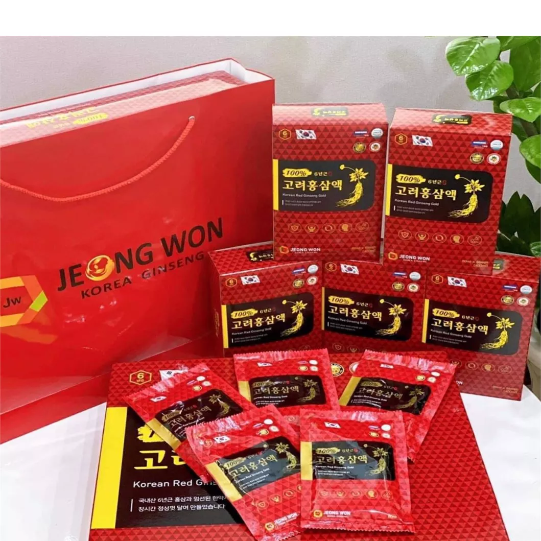 Nước Hồng Sâm 6 Năm Tuổi Jeong Won hộp 30 gói của Hàn Quốc