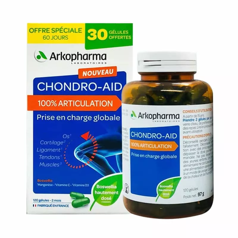 Viên uống bổ khớp Arkopharma Chondro-aid 100 articulation 120 viên của Pháp